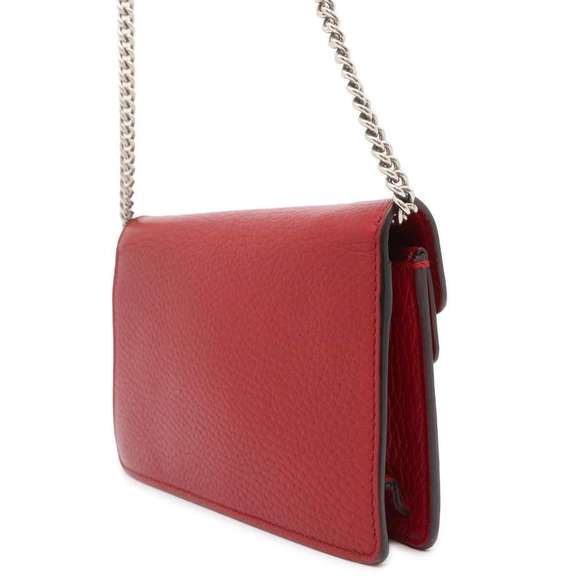 Gucci | Bags | Gucci Mini Red Dionysus Chain Leather Shoulder Bag ...